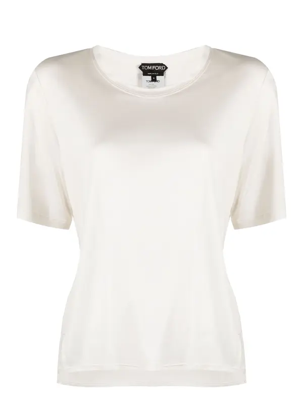 TOM FORD Side Slit T-shirt - Neutrals