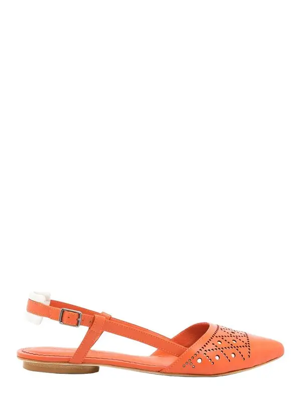 STUDIO CHOFAKIAN Leather Velasco Shoes - Orange