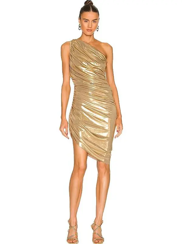Norma Kamali Diana Mini Dress - Gold