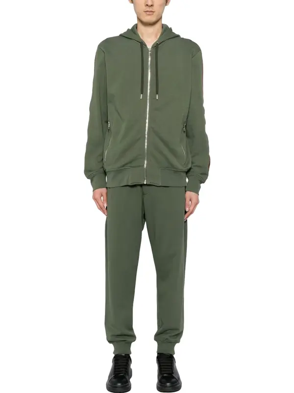 Alexander McQueen Slim-fit Cotton Track Pants - Green