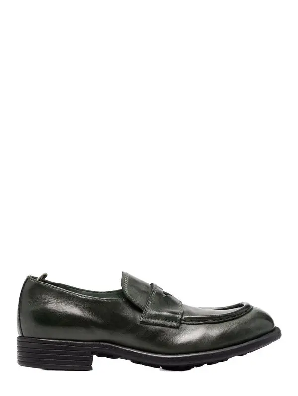 Officine Creative High-shine Leather Loafers - Green