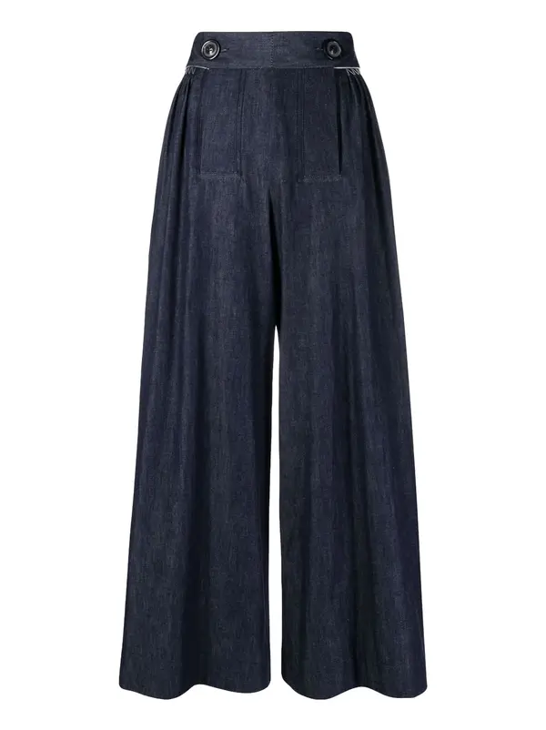 MAISON MARGIELA Wide Leg Denim Trousers - Blue