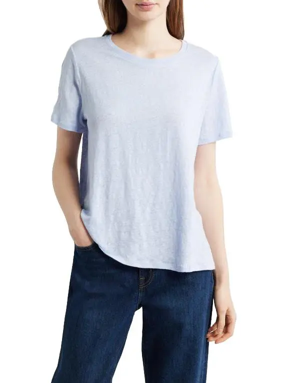 Eileen Fisher Organic Linen Crewneck T-shirt - Arybl