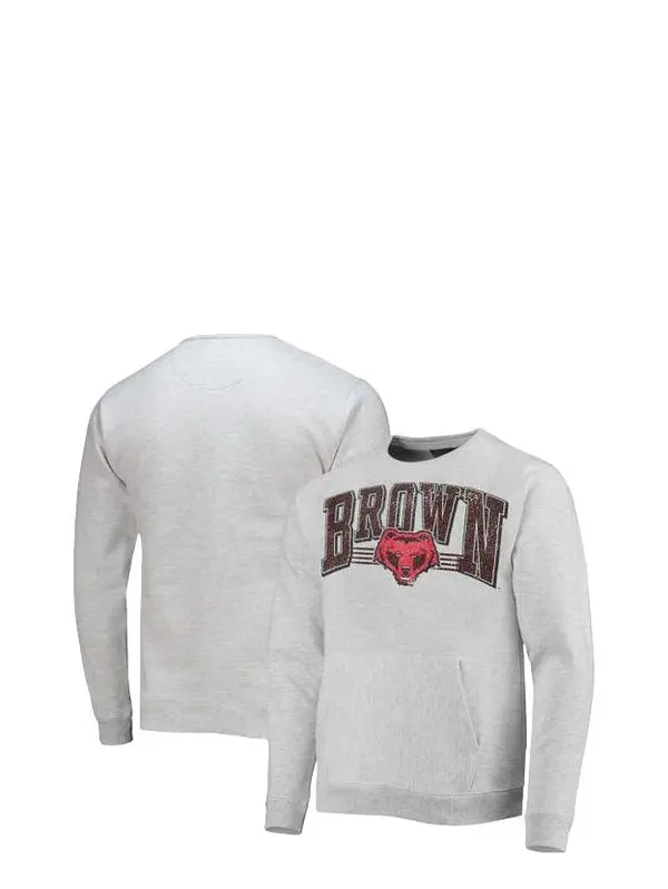 LEAGUE COLLEGIATE WEAR Heathered Gray Brown Bears Upperclassman Pocket Pullover Sweatshirt - Heather Gray