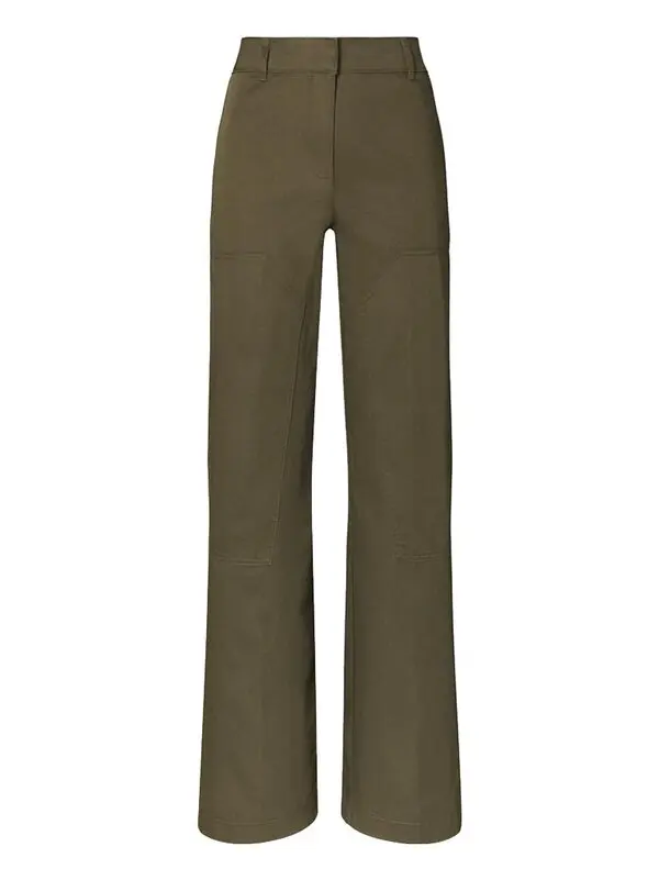 Tory Burch Cotton Cargo Pant - Olive Pesto