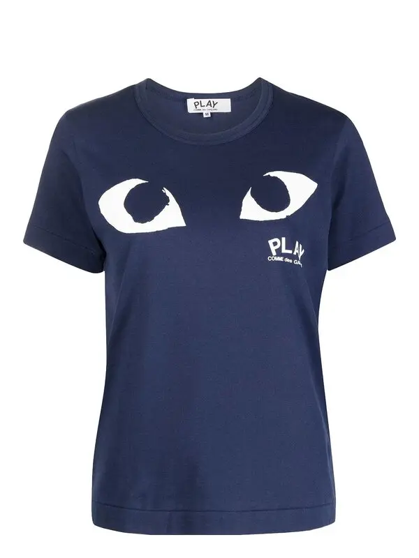 Play Comme Des Garcon Eye-print T-shirt - Blue