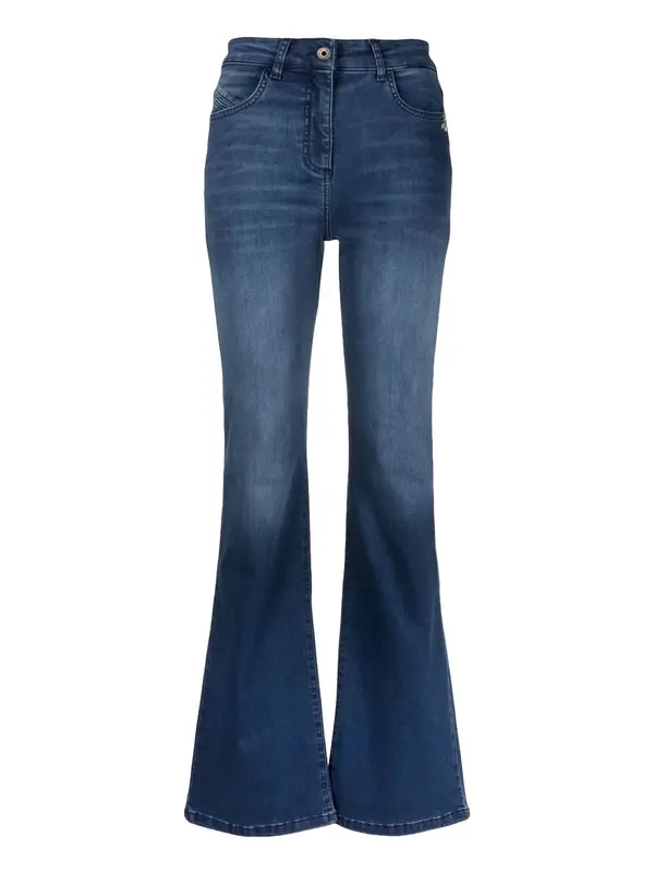 Patrizia Pepe High-waisted Bootcut Jeans - Blue
