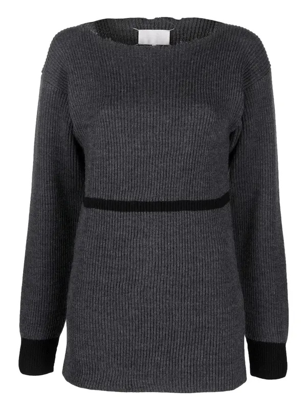 MAISON MARGIELA Ribbed-knit Jumper - Grey