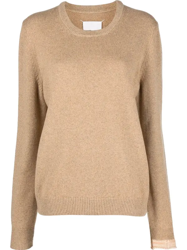 MAISON MARGIELA Round Neck Knit Jumper - Neutrals