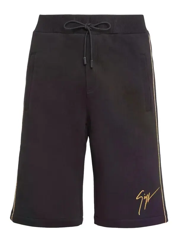 GIUSEPPE ZANOTTI Cotton Deck Shorts - Black
