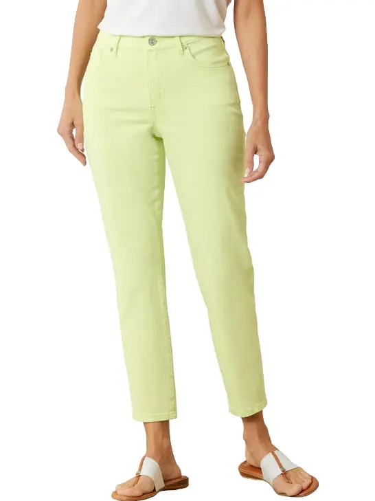 Tommy Bahama Boracay Beach High Waist Ankle Jeans - Lime Pop