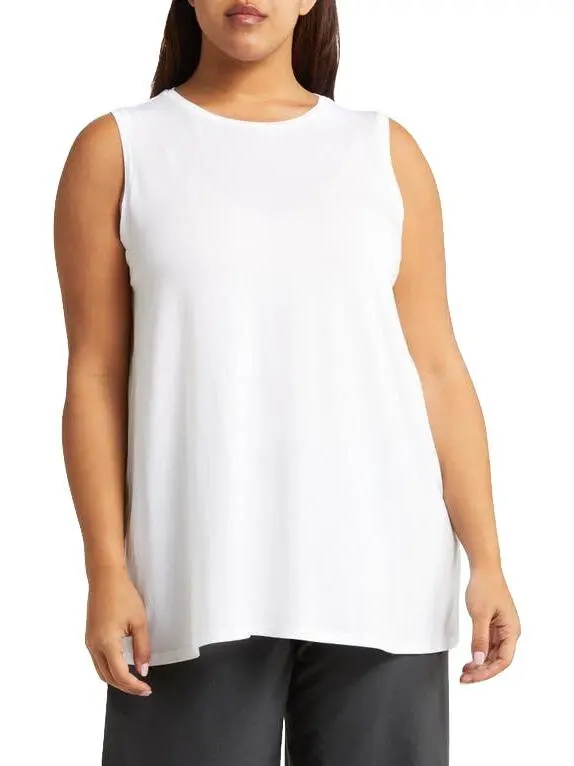Eileen Fisher Jersey Long Shell - White