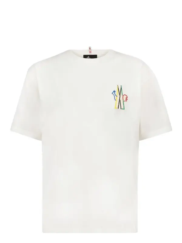 Moncler Logo Cotton T-shirt - White