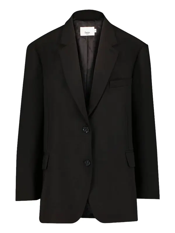 THE FRANKIE SHOP Bea Twill Blazer - Black