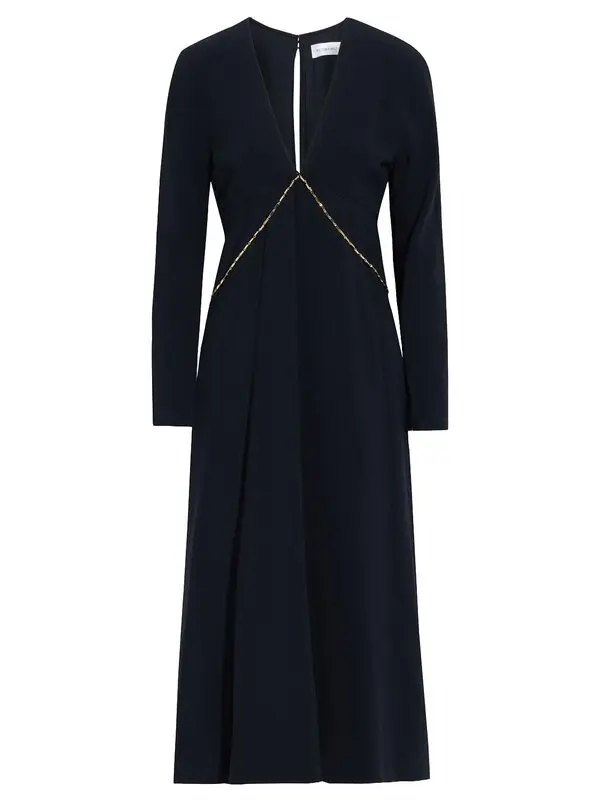 Victoria Beckham Chain-embellished Crepe Midi Dress - Black