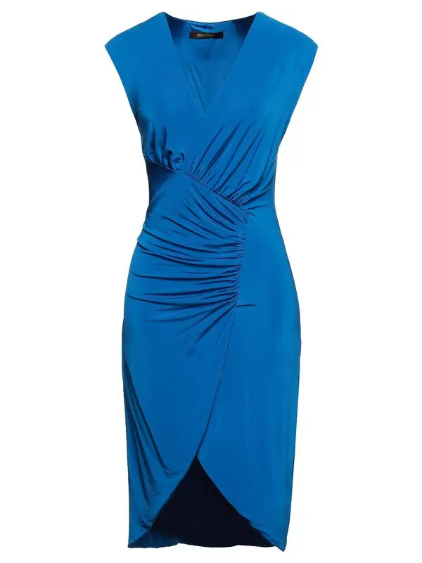 Roberto Cavalli Ruched Stretch-jersey Dress - Blue