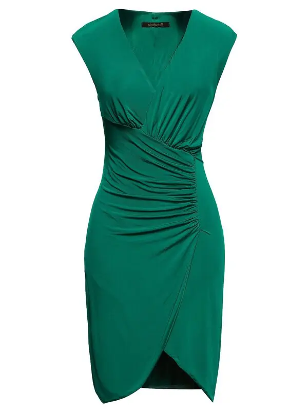 Roberto Cavalli Ruched Stretch-jersey Dress - Green