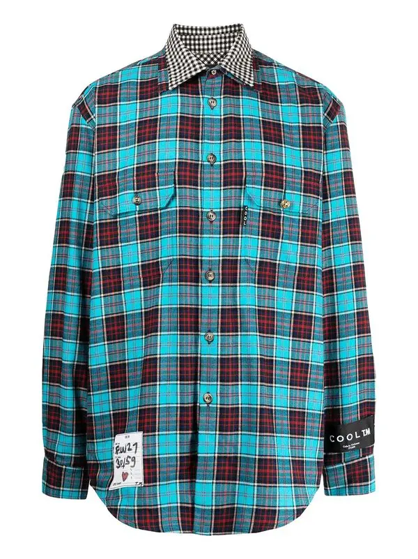 COOL T.M Reversible Plaid Shirt - Blue