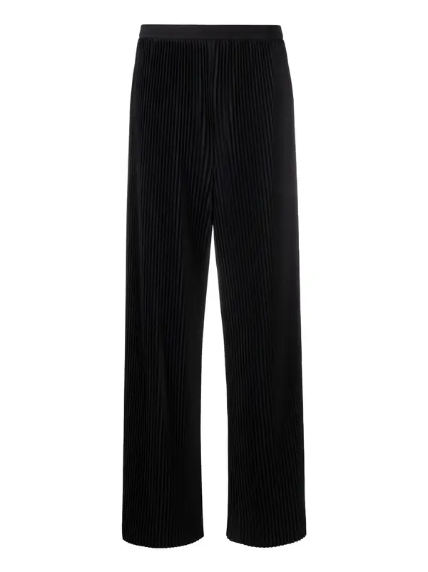 Fabiana Filippi Straight-leg Plissé Trousers - Black