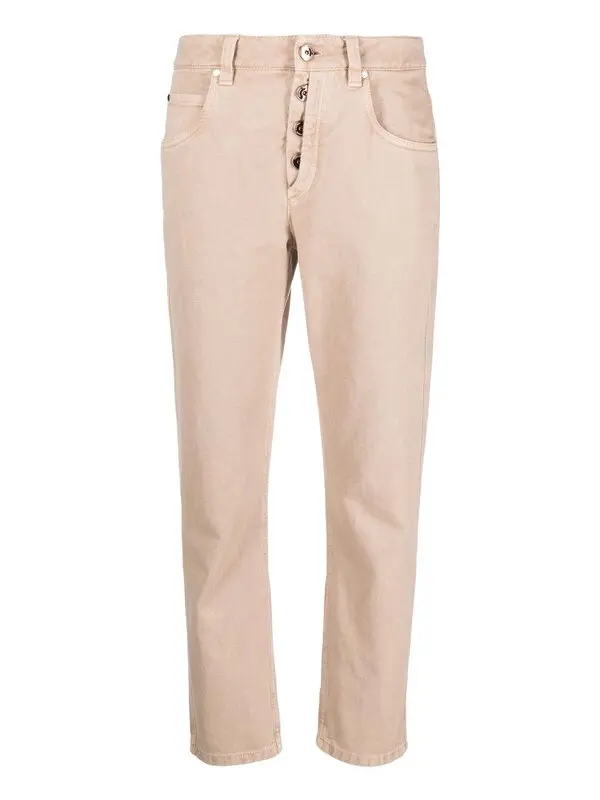 Brunello Cucinelli Cropped Chino Trousers - Neutrals