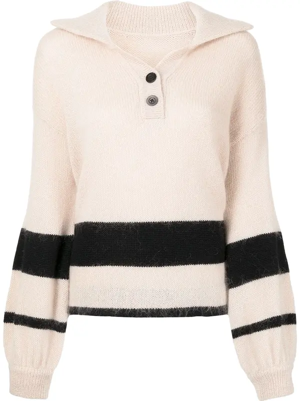 ONEFIFTEEN X Beyond The Radar Stripe Detail Jumper - Pink