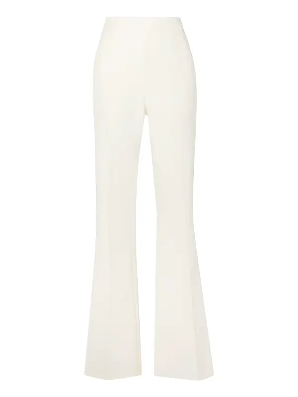 Safiyaa Alexa Stretch-crepe Flared Pants - Ivory