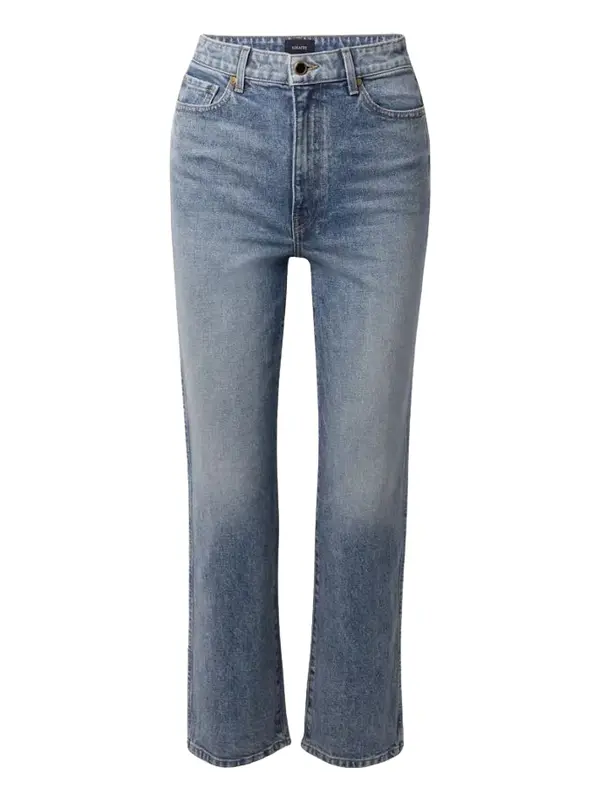 Khaite Abigail Cropped Straight-leg Jeans - Blue