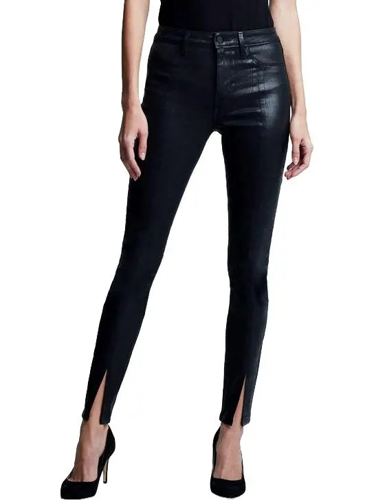 L'Agence Jyothi High-rise Skinny Jeans - Noir Coated