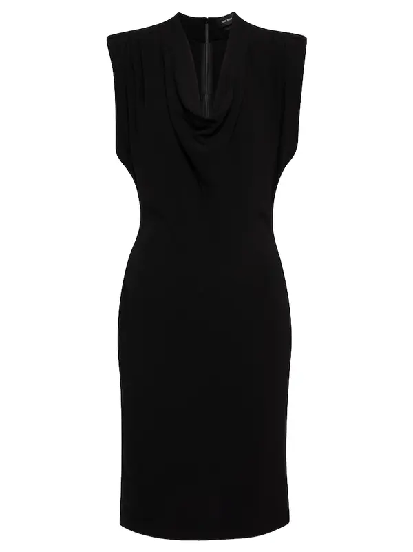 Isabel Marant Rosemay Cowl-neck Midi Dress - Black
