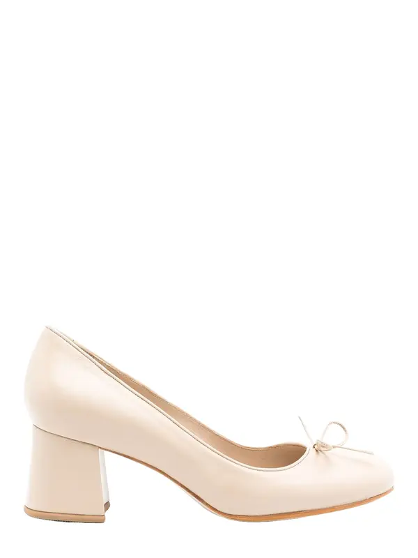 STUDIO CHOFAKIAN Leather Sandy Pumps - Neutrals