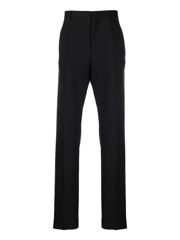 Valentino Garavani High-waisted Straight-leg Trousers - Black