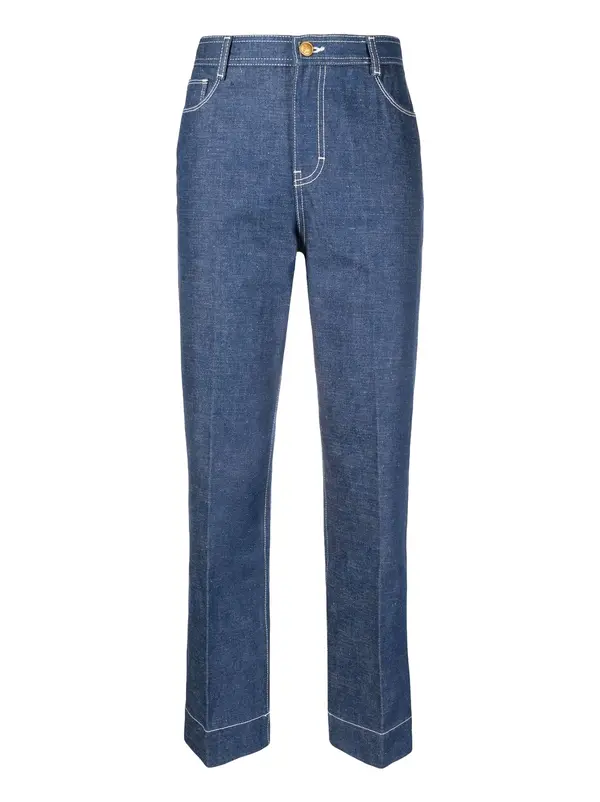 Tory Burch Straight-leg Denim Jeans - Blue