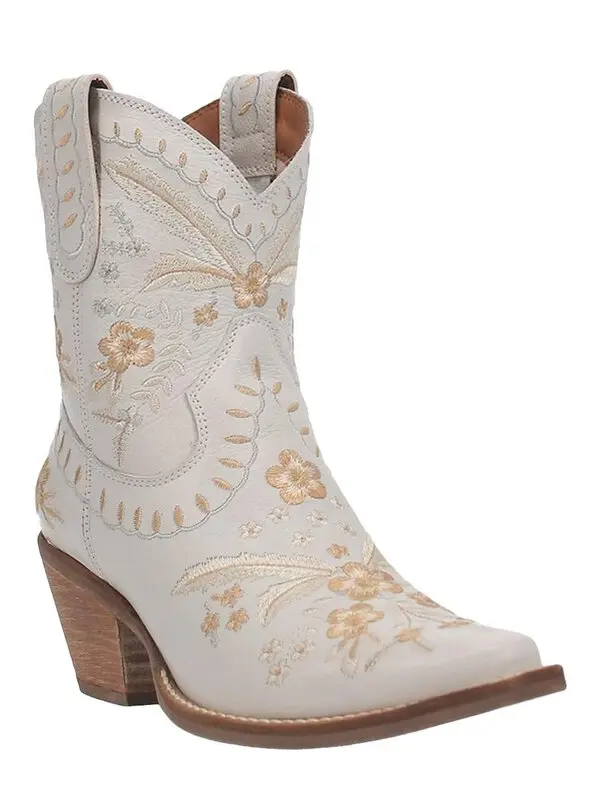 DINGO Primrose Western Boots - White