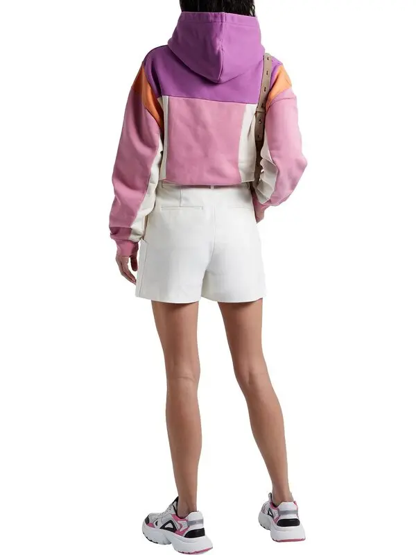 IRO PARIS Colorblock French Cotton-terry Hoodie - Pink