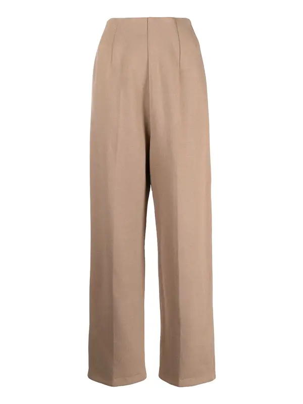 ENFOLD High-waisted Wide-leg Trousers - Brown