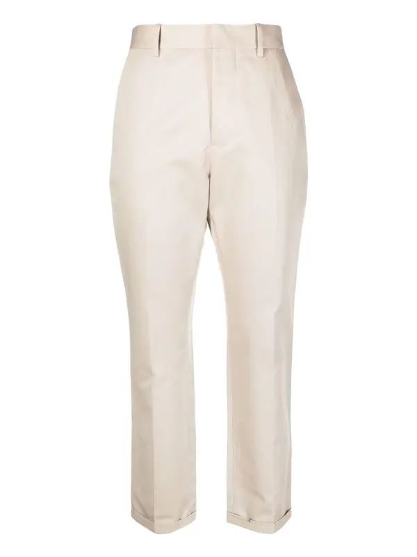 Marni Cropped Straight-leg Trousers - Neutrals