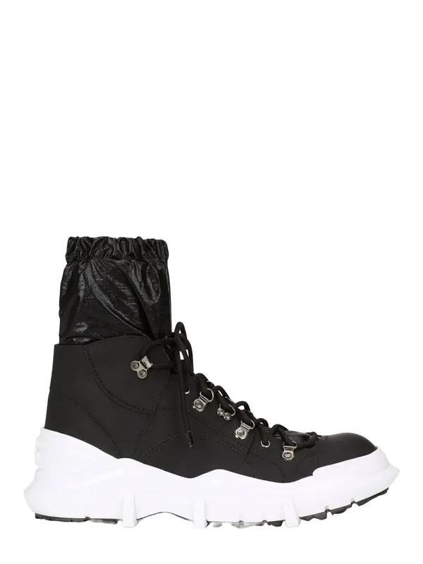 Dolce & Gabbana Elasticated Lace-up Boots - Black
