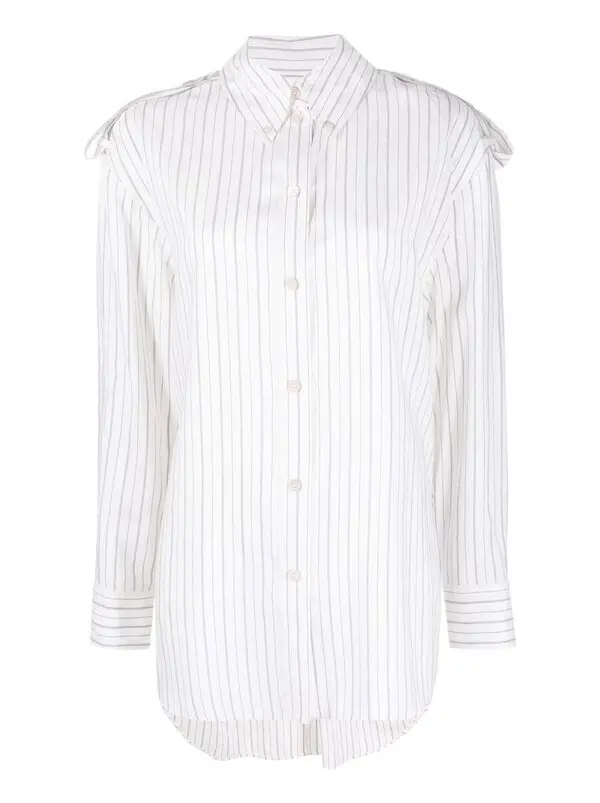 Isabel Marant Pinstripe Button-front Shirt - Neutrals