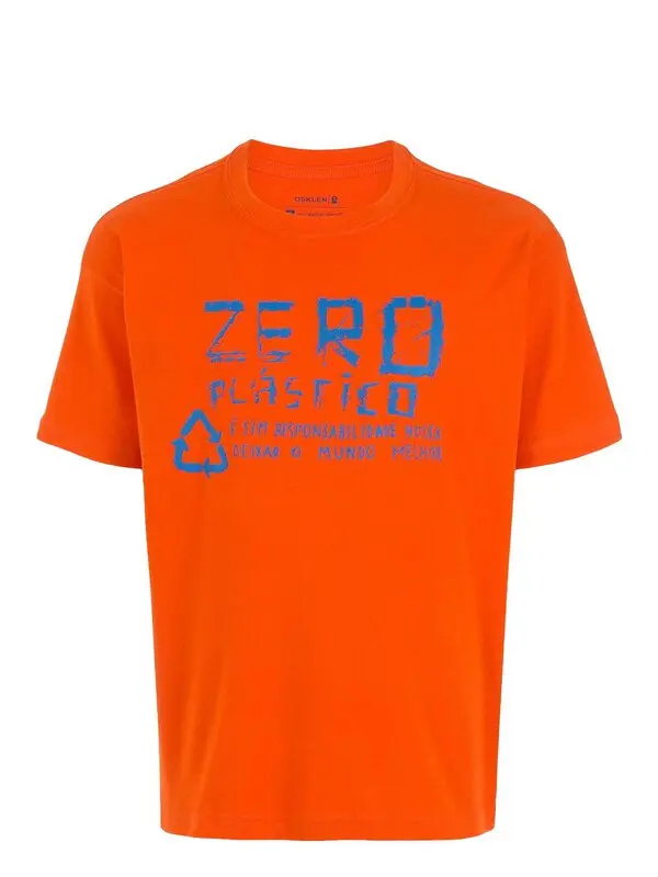 OSKLEN Zero Plastico Print T-shirt - Orange