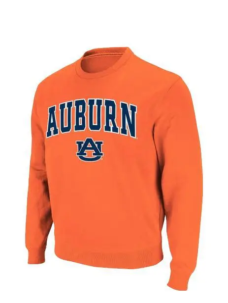 COLOSSEUM Auburn Tigers Arch & Logo Crew Neck Sweatshirt - Orange