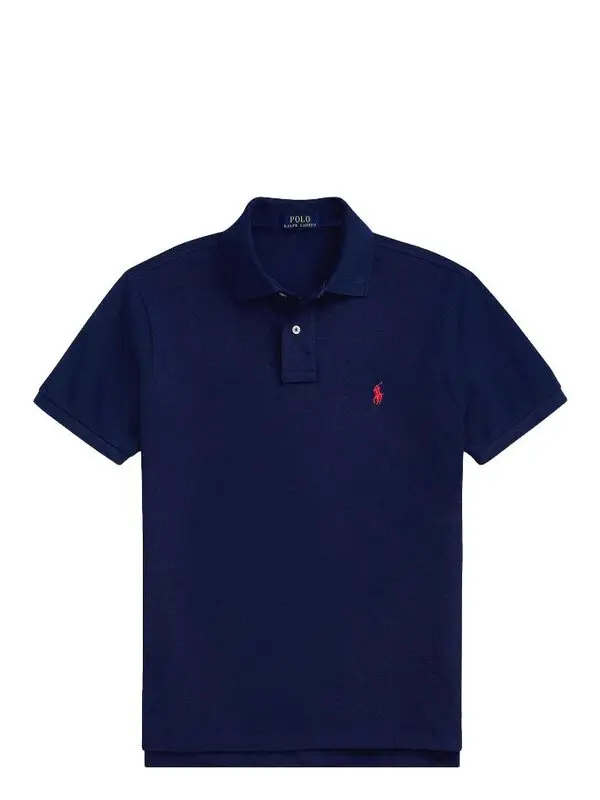Polo Ralph Lauren Logo Cotton Slim-fit Polo Shirt - Blue