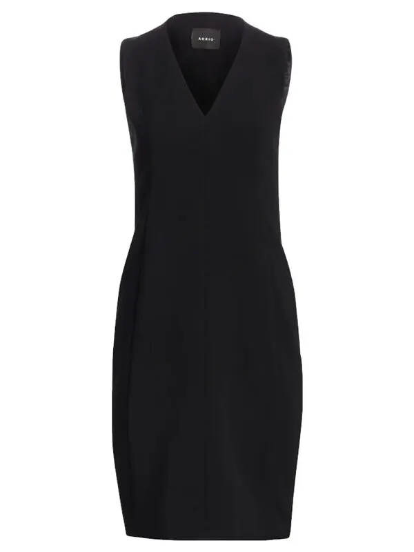 Akris Architecture Collection Double-face Wool Dress - Black