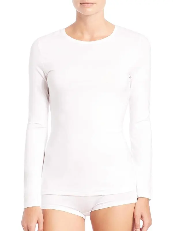Hanro Soft Touch Long-sleeve Top - White