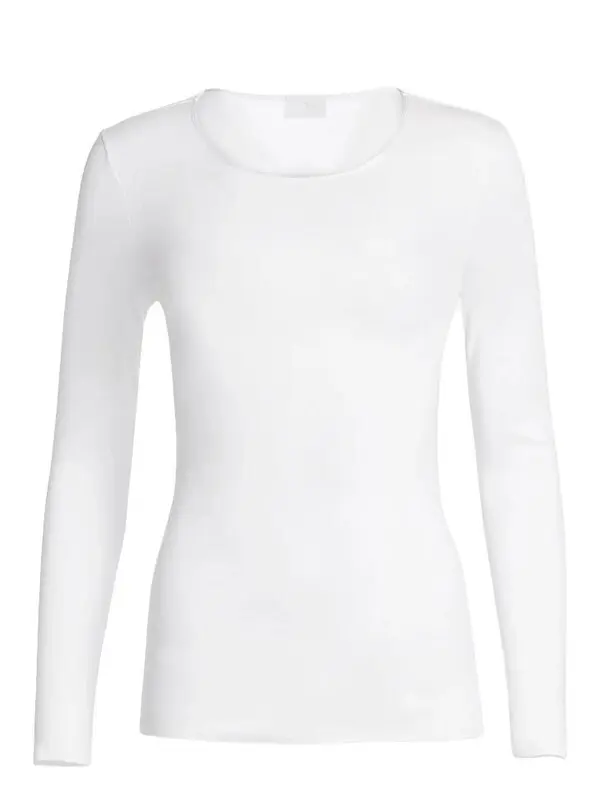 Hanro Cotton Seamless Long-sleeve Top - Black