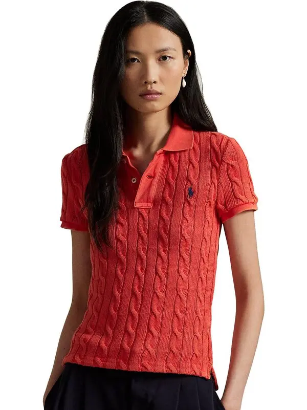 Ralph Lauren Cable-knit Polo Shirt - Rl Red
