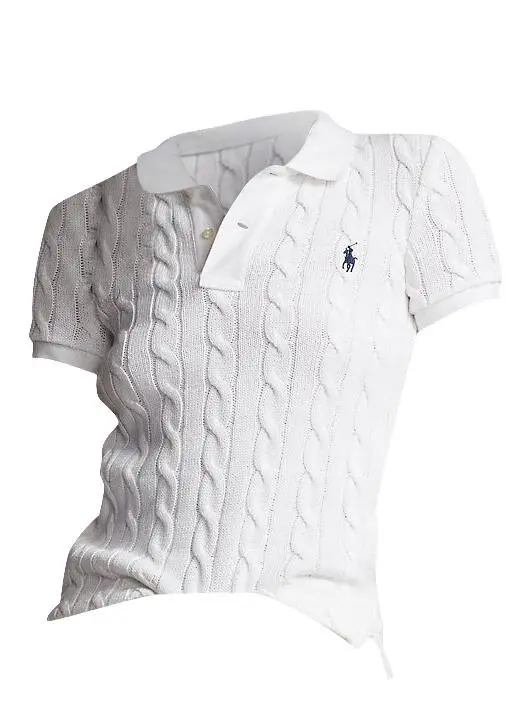 Ralph Lauren Cable-knit Polo Shirt - White