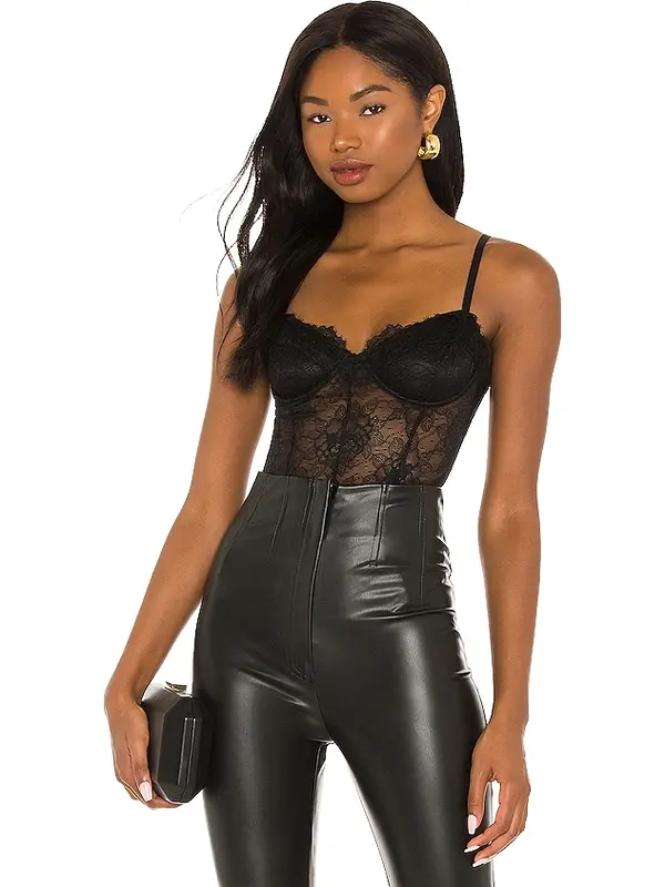 OW Layce Bodysuit - Black Caviar