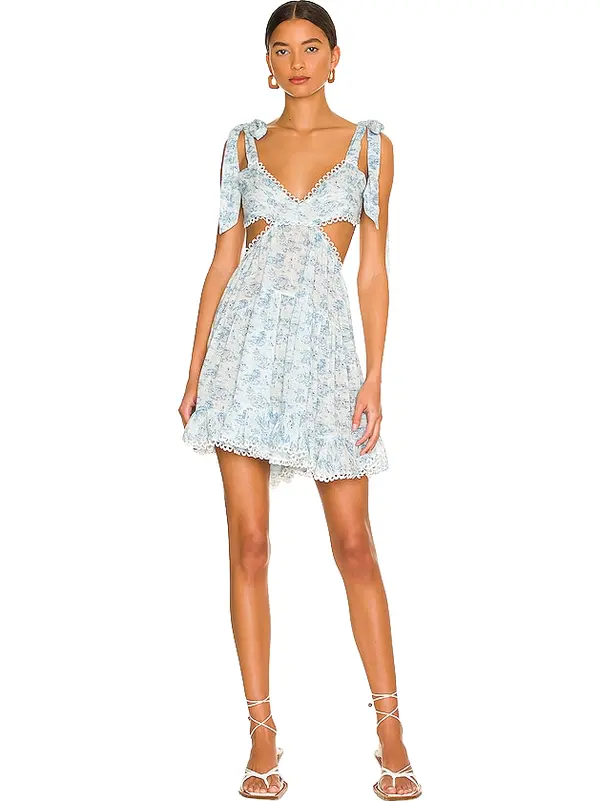 Tularosa Olynne Mini Dress - Blue Ivory