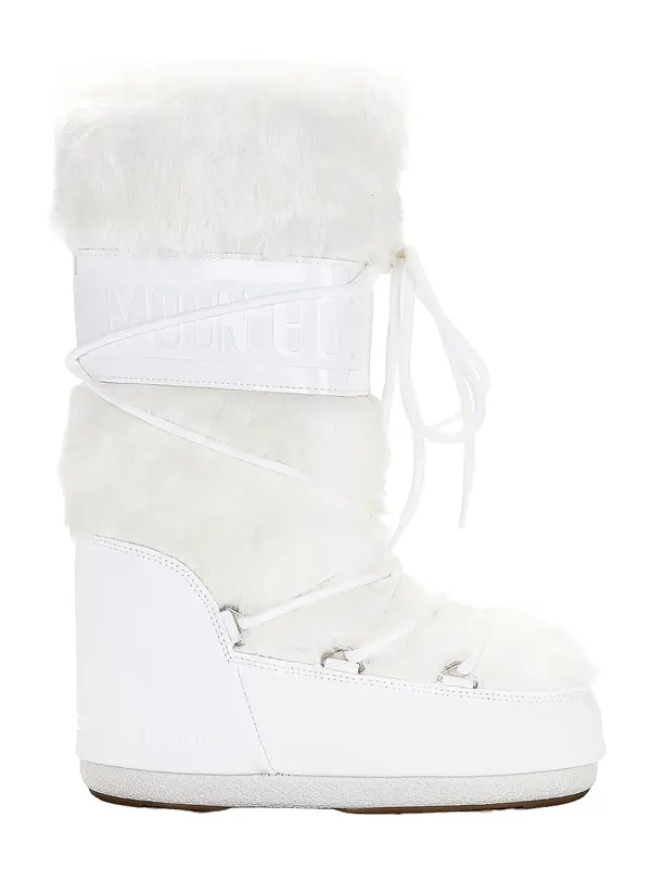 Moon Boot Icon Classic Faux Fur Boots - Optical White