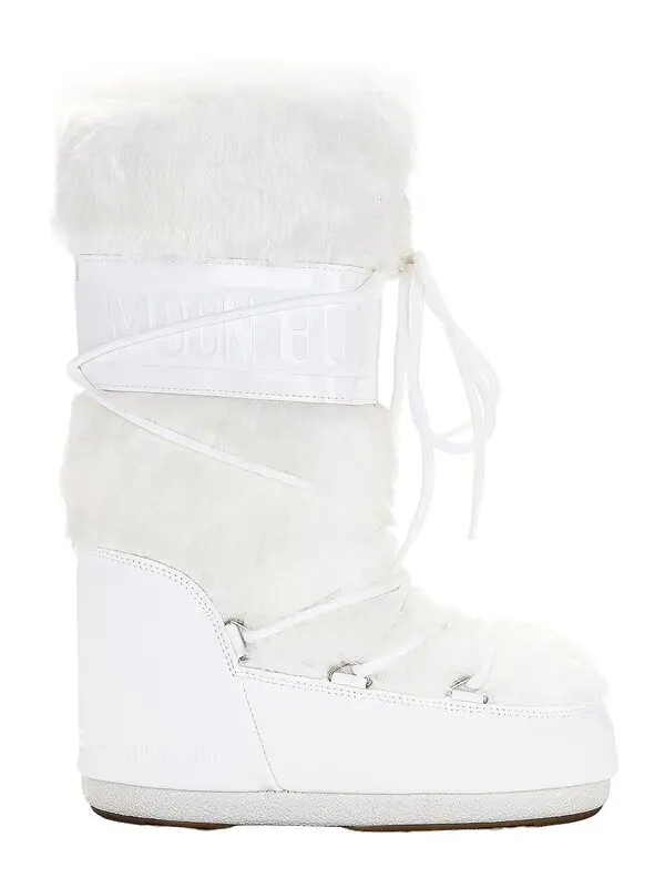 Moon Boot Icon Classic Faux Fur Boots - Optical White